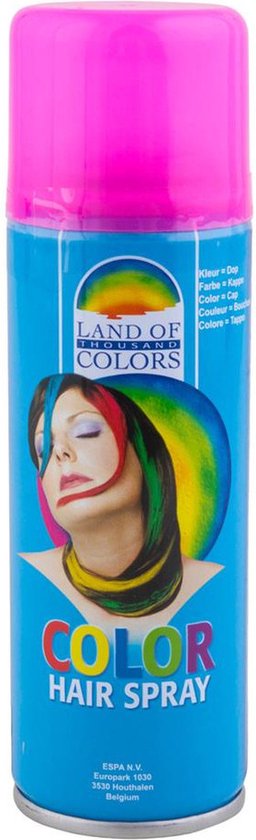 Carnaval verkleed haar verf - fluor roze - busje 111 ml - Haarspray ...