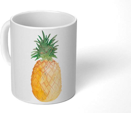 Mok - Koffiemok - Ananas - Vrucht - Waterverf - Mokken - 350 ML - Beker ...