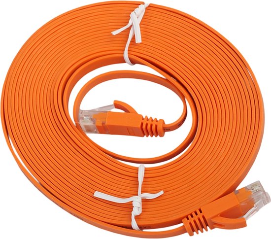 Internetkabel By Qubix 5m CAT6 Ultra dunne Flat Ethernet netwerk LAN ...
