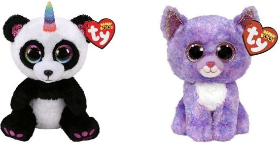 Ty - Knuffel - Beanie Boo's - Paris Panda & Cassidy Cat | bol