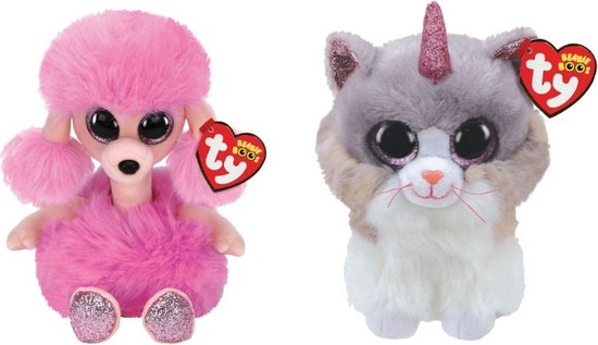 Ty - Knuffel - Beanie Boo's - Camilla Poodle & Asher Cat | bol.com