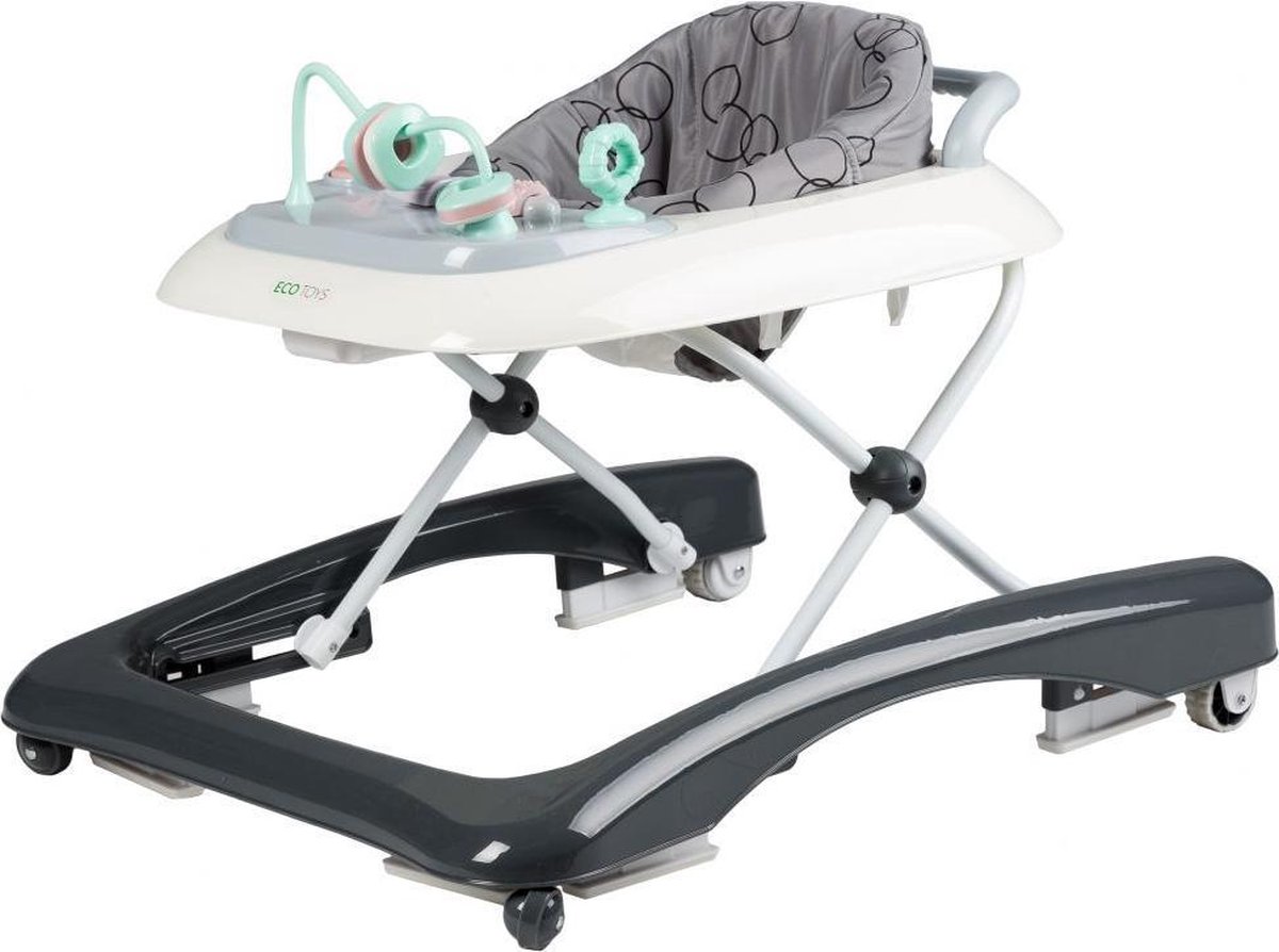 Baby loopstoel - afneembare hoes & verstelbare zitting - grijs | bol.com