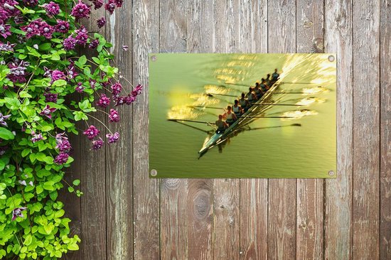 Une équipe d'aviron aviron à toute vitesse affiche de jardin 90x60 cm ...