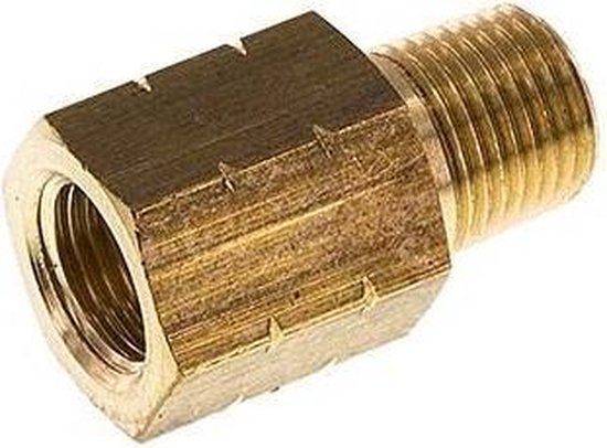 3/4'' NPT x G 3/4'' M/F Messing Verloopring 16 Bar - Hydrauliek - FL2S-MF-B-034NG | bol