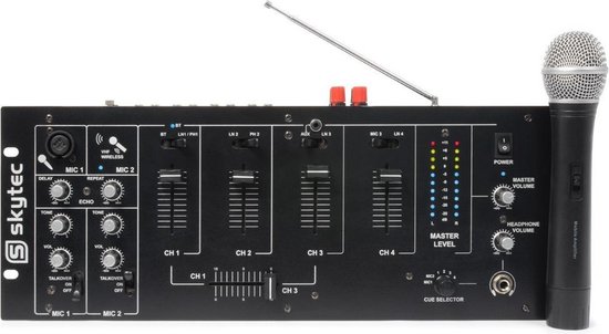 SkyTec STM-3018A 6-Kanaals Mixer met versterker en bluetooth | bol.com