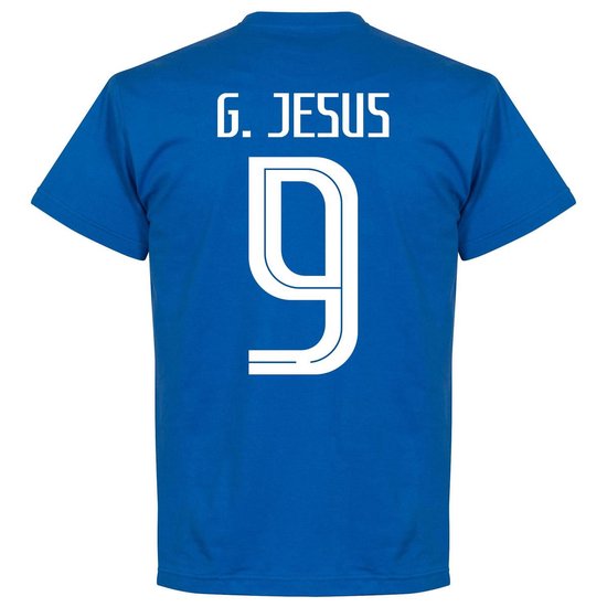 Brazilië G. Jesus 9 Team T-Shirt - Blauw - S | bol.com