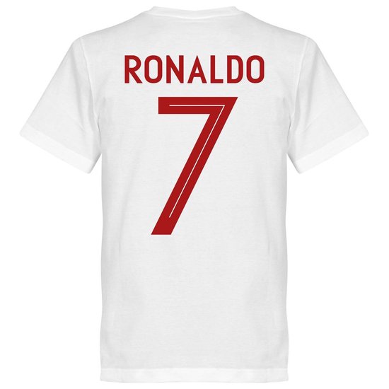 Portugal Ronaldo 7 Team T-Shirt- Wit - XXXXL | bol