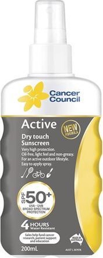 Cancer Council Active SPF 50 - 200 ml Flacon | bol.com