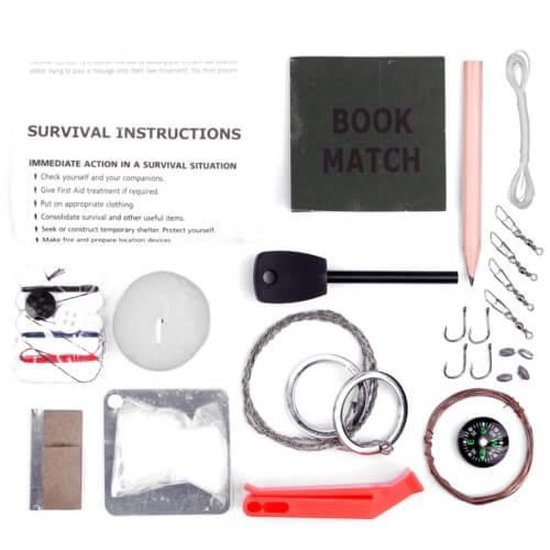 Fosco Industries Combat Survival Kit Waterproof - Black | bol.com