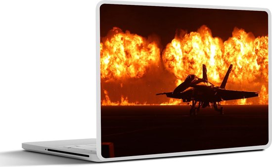 Laptop sticker - 11.6 inch - Amerika - Vliegtuig - Vuur - 30x21cm ...