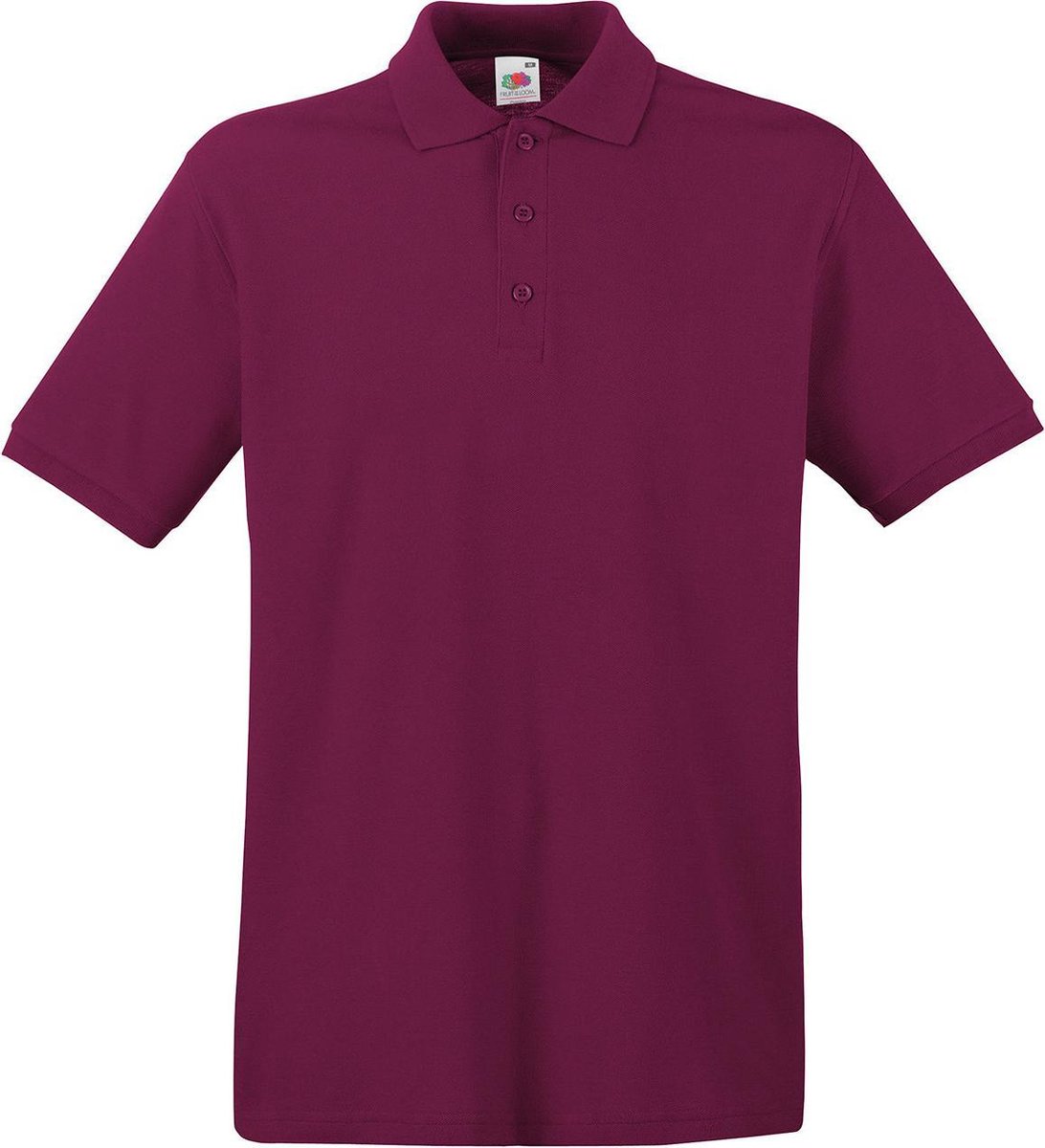 Bordeaux rode polo shirt premium van katoen voor heren - Polo t-shirts ...