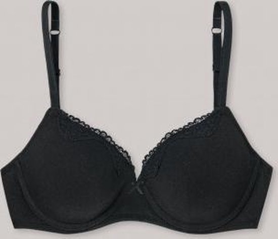Schiesser BH Beugel BH - Pure Cotton - 80A - Zwart | bol.com