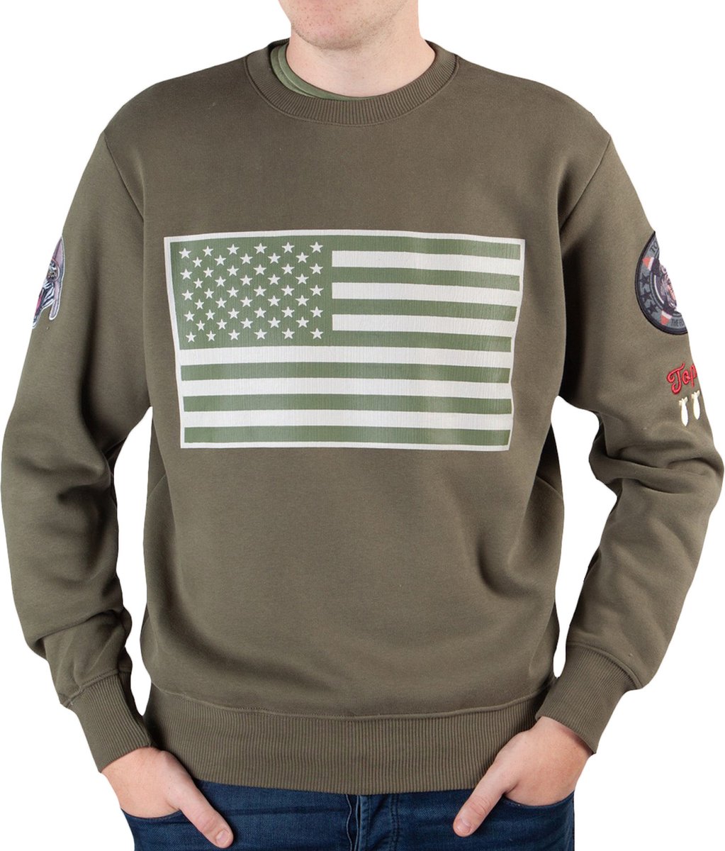 Top Gun Sweatshirt ronde hals US Flag (XXL) | bol.com