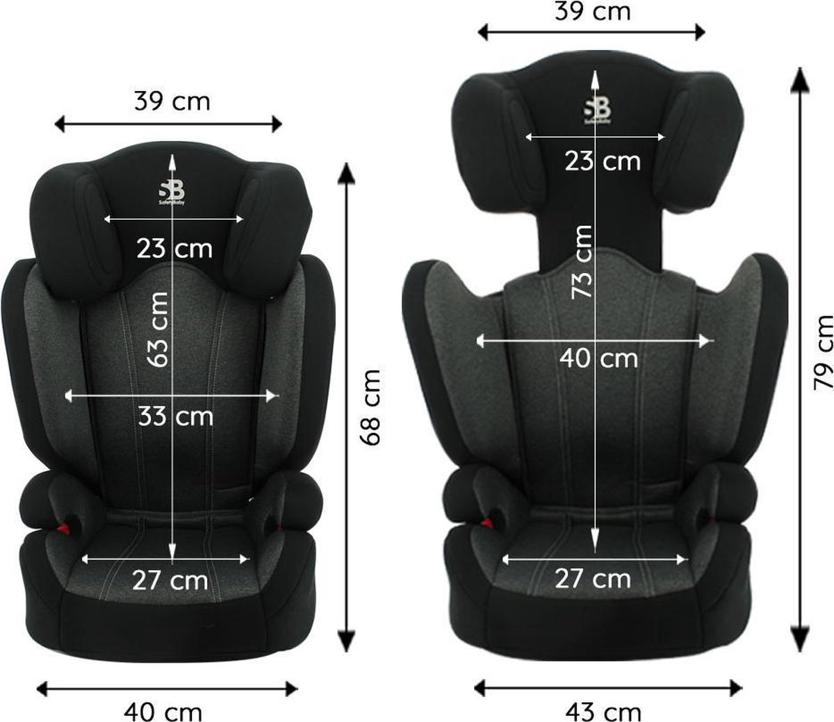Safety Baby - isofix autostoel Flash - groep 2/3 - van 15 tot 36 kg ...
