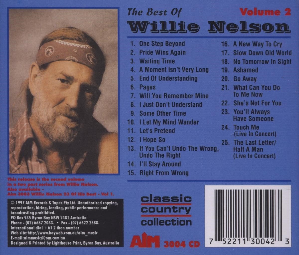 Willie Nelson - The Best Of Vol.2 (CD), Willie Nelson | CD (album ...
