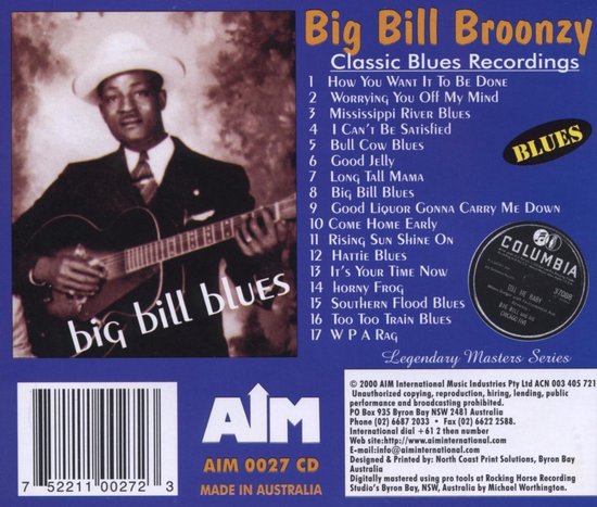 Big Bill Broonzy - Big Bill Blues (CD), Big Bill Broonzy | Muziek | bol