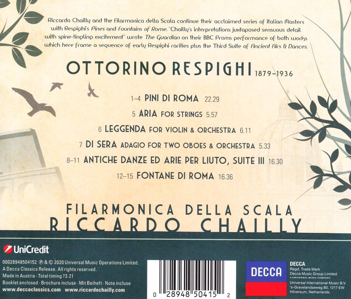 Respighi, Filarmonica Della Scala | CD (album) | Muziek | bol.com
