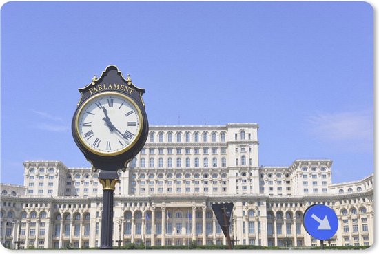 Bureau mat - Het Roemeense Parlementsgebouw in Boekarest - 60x40 | bol.com