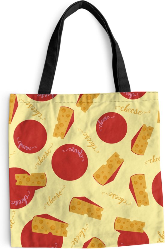 Schoudertas - Strandtas - Shopper Patronen - Kaas - Quotes - 40x40 cm ...