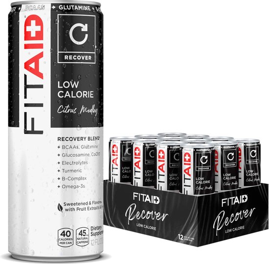 LIFEAID - FITAID - Recover - 355ML - Citrus Smaak - 24 Blikken | bol