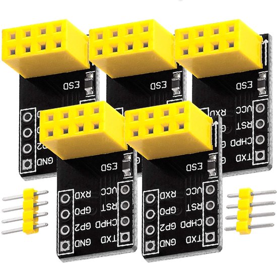 AZDelivery 5 x Breadboardadapter voor ESP-01S Breadboardzu-ESP8266 01 ...