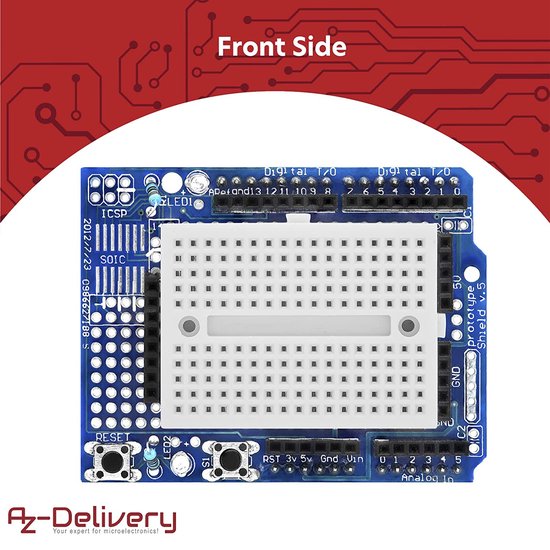 AZDelivery Prototype Schild Mini Breadboard compatibel met Arduino ...