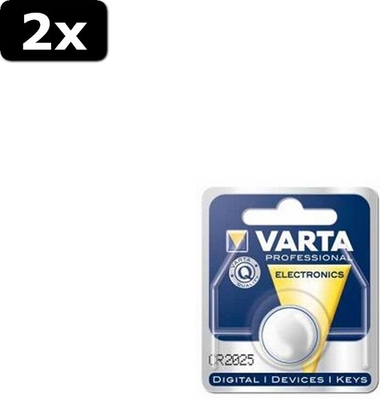 2x Varta CR2025 Lithium Knoopcel Batterij | bol.com 2x Varta CR2025 Lithium Knoopcel Batterij | bol.com