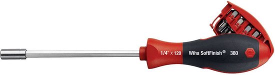 Wiha Schroevendraaier met bitmagazijn magnetisch TORX® met 8 bits, 1/4 in blister - 33008 | bol