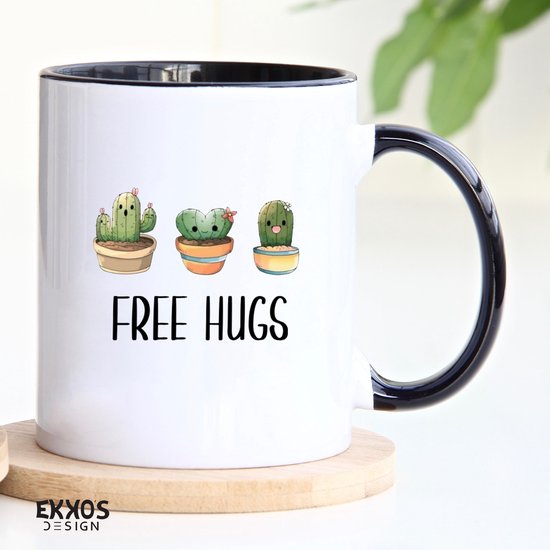 Free Hugs Mok - Cute - Cadeau voor vrouw - Koffiemok - Grappige cadeaus ...