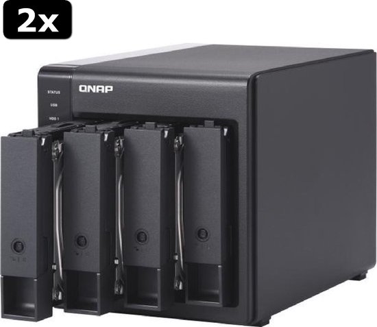2x QNAP TR-004 disk array Zwart | bol.com