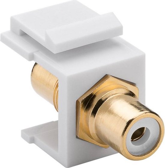 Keystone module Tulp RCA (v) - Tulp RCA (v) audio links (wit) verguld ...