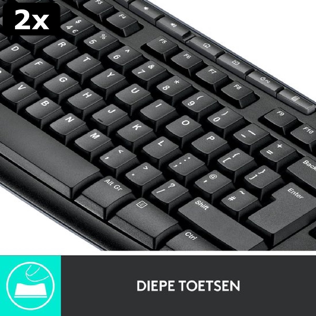 2x Logitech MK270 - Draadloos Toetsenbord en Muis - Qwerty | bol.com