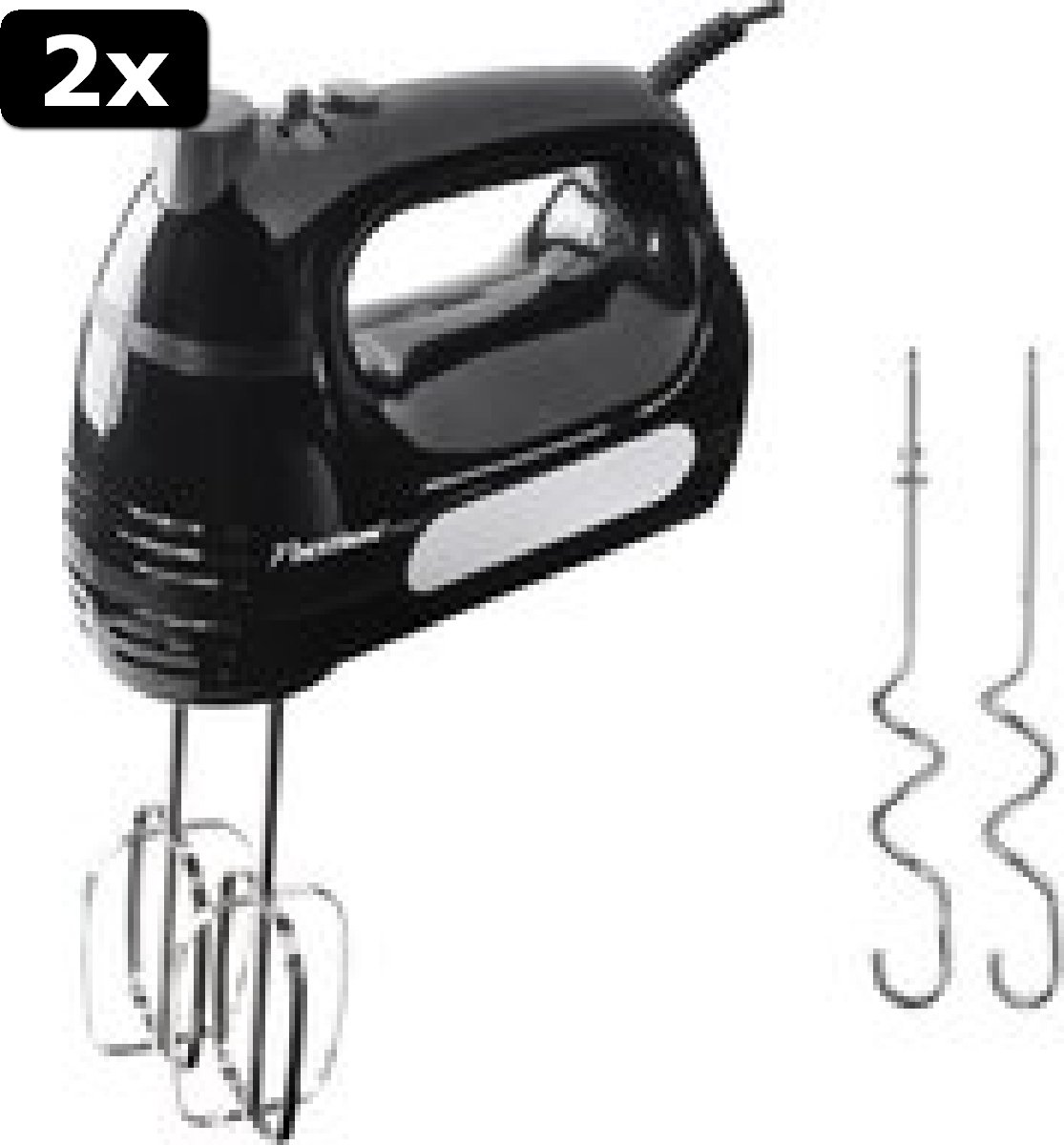 2x batteur à main électrique Bestron avec 2 fouets et 2 crochets ...