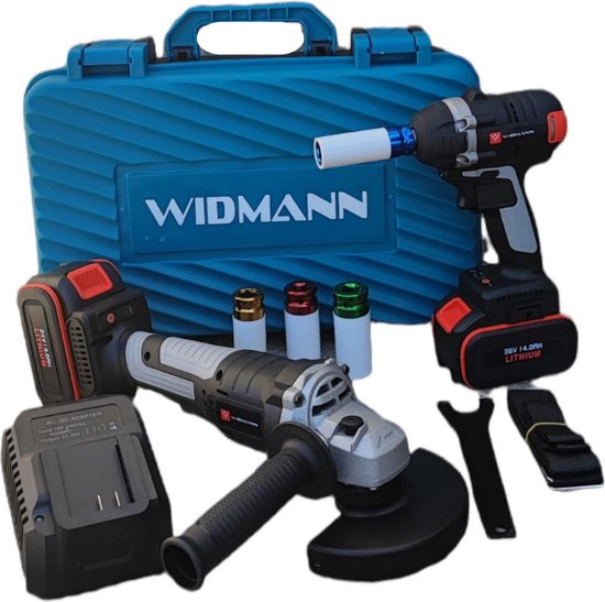 Widmann Dual Pack Widmann Brushless Angle Grinder 24v & Impact Wrench ...