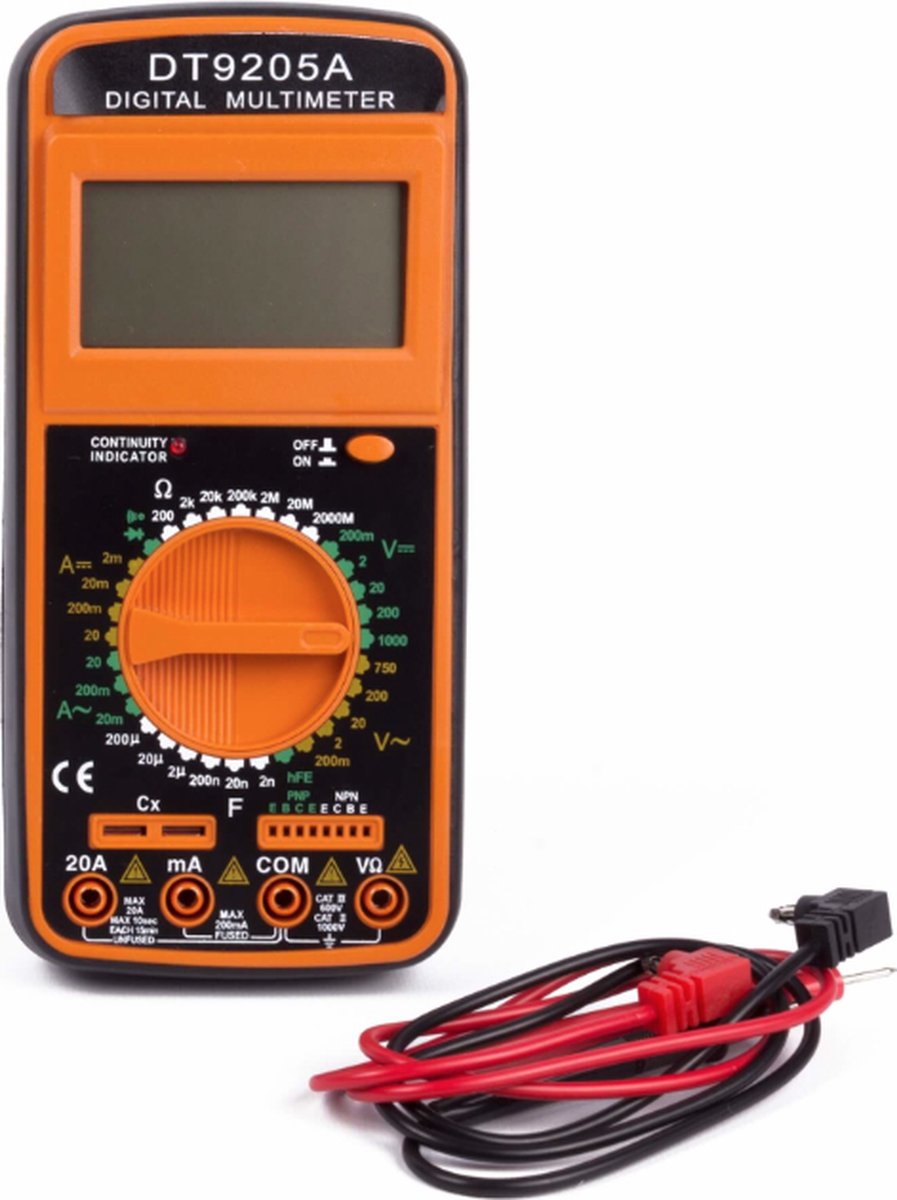 Multimeter Digitaal met Groot LCD Scherm Jumbo - Oranje ...
