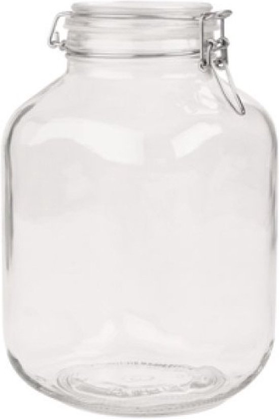 5x Weckpotten/inmaakpotten 4250 ml/4,2 met rode rubberen ring ...