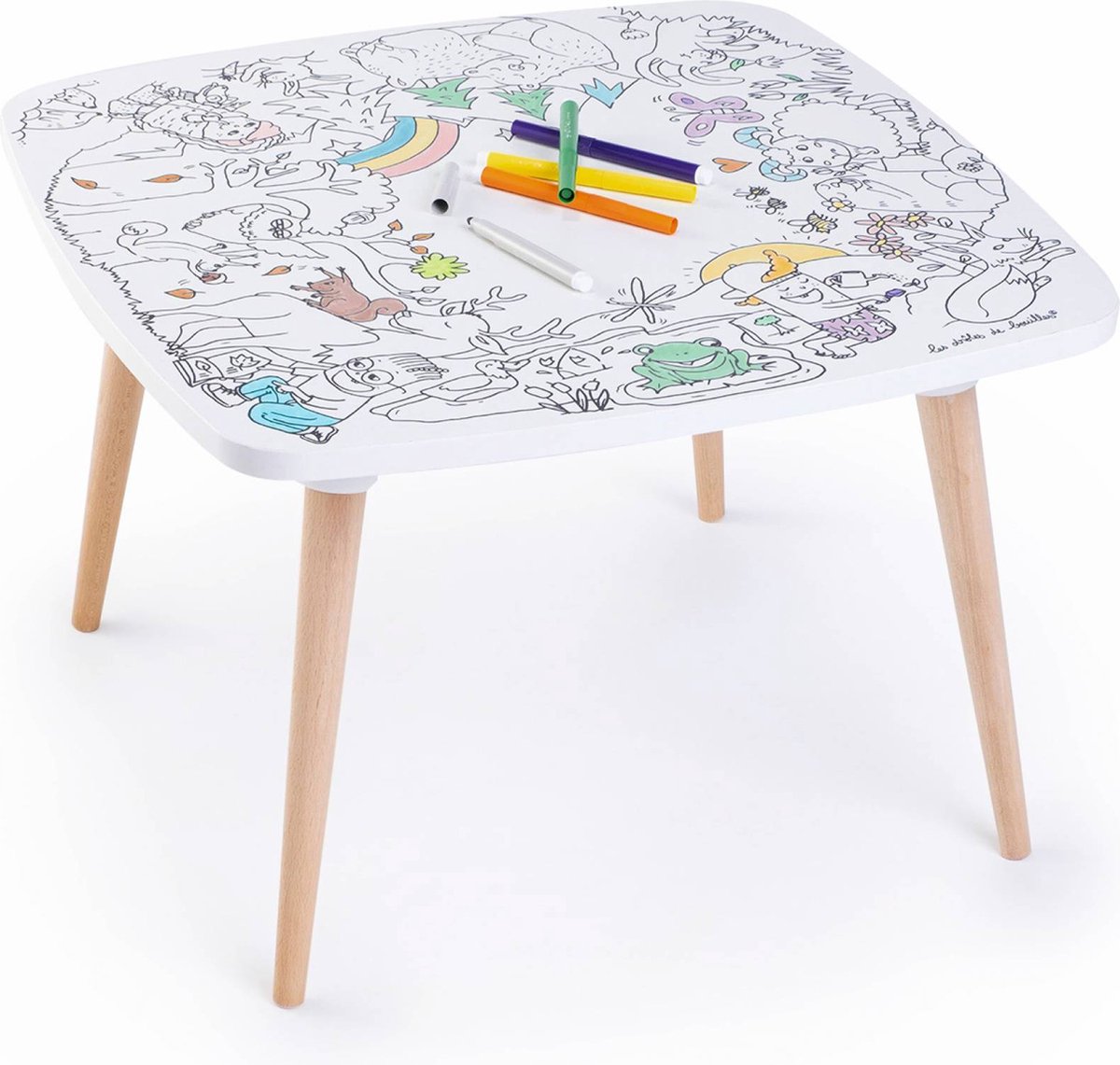 Alice's Garden Table à colorier The Forest Walk – 60x60cm - Table à ...