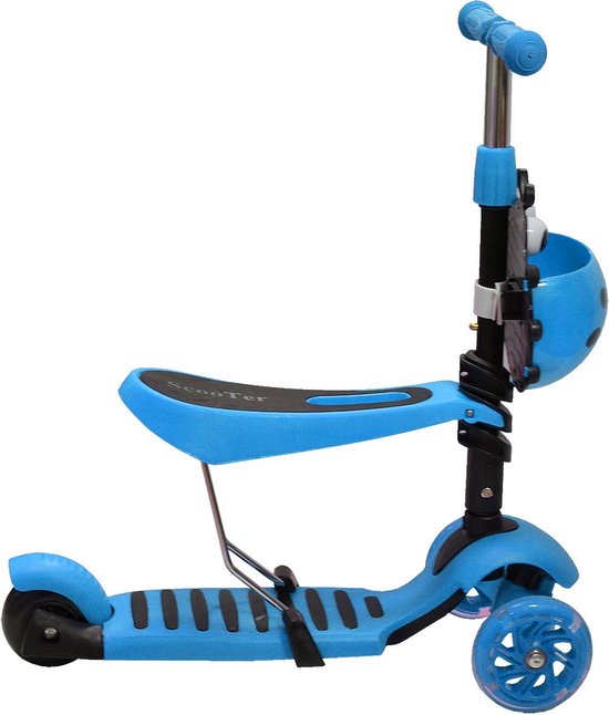 Driewieler step - met zitje - vanaf 3 jaar - blauw | bol