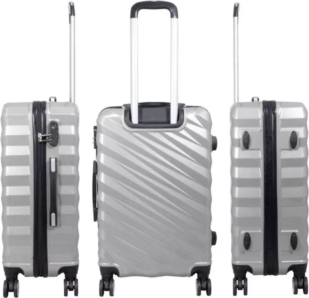 Kofferset 3 delig - Reiskoffers met TSA slot en op wielen - Messina ...