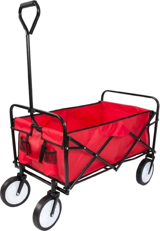 Bolderkar - opvouwbaar - 90x53x64cm - rood | bol.com