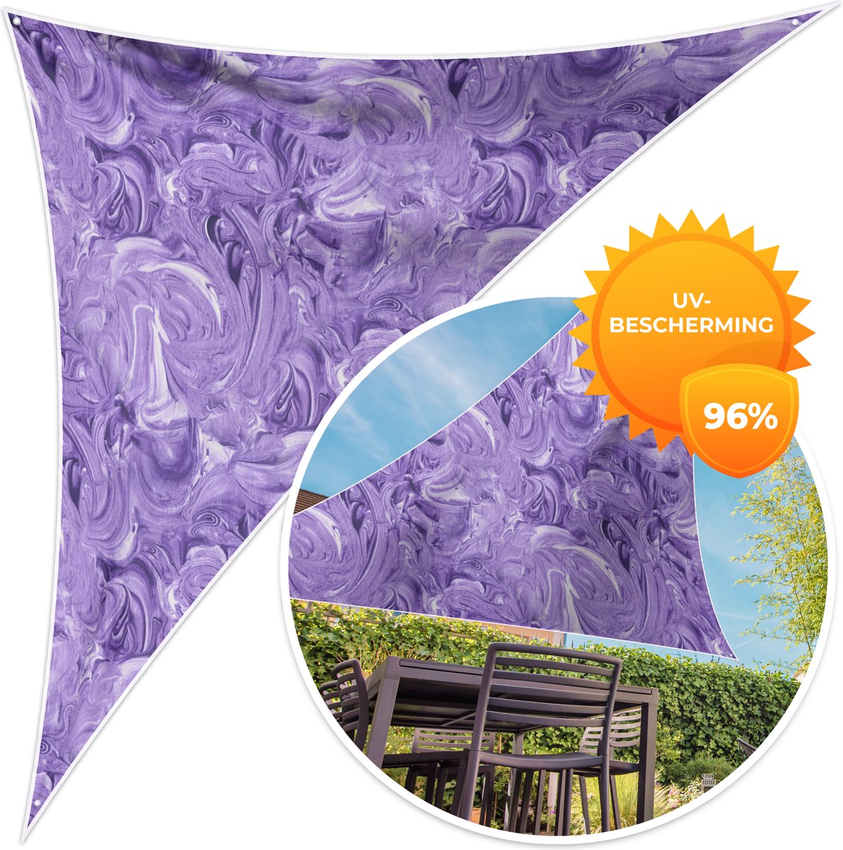 MuchoWow® - Schaduwdoek - Marmer - Verf - Paars - Abstract - Patronen ...