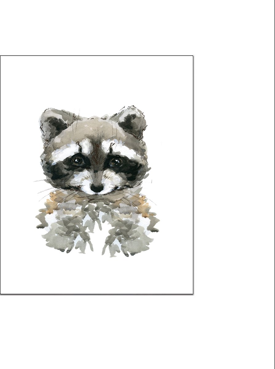 PosterDump - Raton Laveur Aquarelle - Affiche Animaux - Animaux de la ...