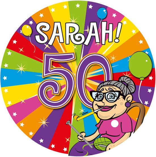 50 Jaar Sarah Party Button | bol.com