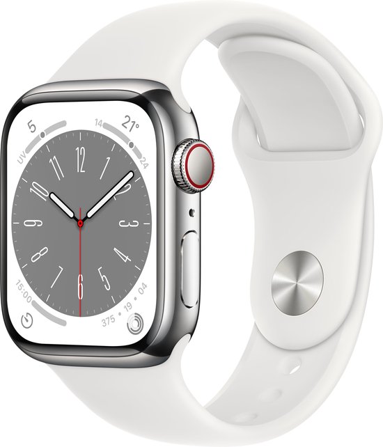 Apple Watch Series 8 OLED 41 mm Digitaal 352 x 430 Pixels Touchscreen ...
