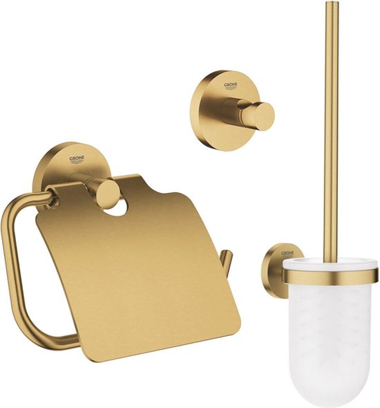 GROHE Essentials Toilet accessoireset 3-delig met toiletborstelhouder, handdoekhaak en... | bol
