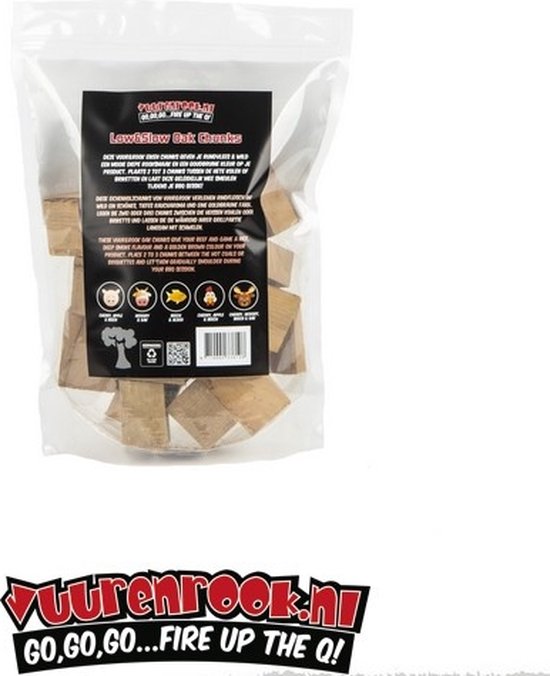 Vuur&Rook Low&Slow Eiken Chunks 1,5 kg | bol