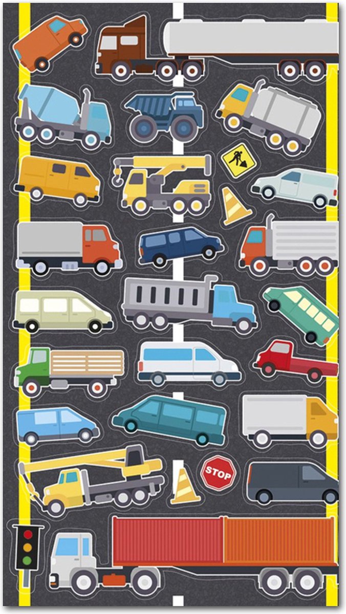 Voertuigen Stickervellen - Stickers Voertuigen - Stickervellen Kinderen ...