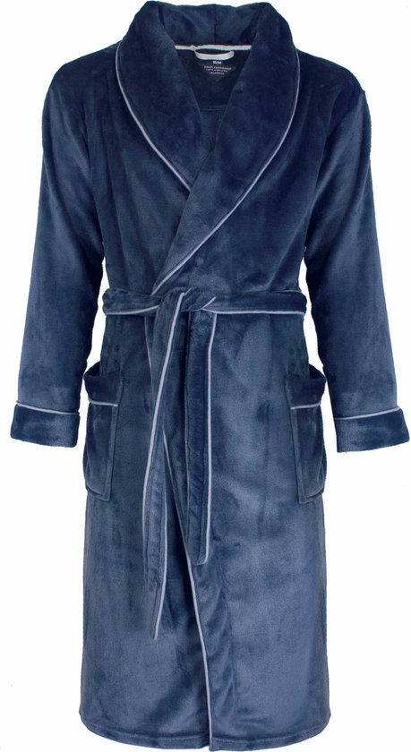 PHBRH2103A Paul Hopkins heren badjas - kamerjas Blauw - Maten: M | bol.com