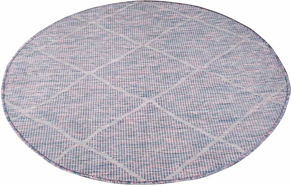 HILARIA BUITENKLEED GERUIT PAARS / ROZE / BLAUW VLOERKLEED VOOR BINNEN ...