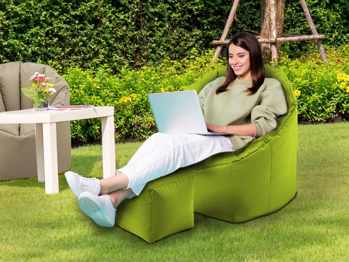 SVJ Zitzak Rond - 70 x 70 x 80 cm - Nylon - Groen | bol.com